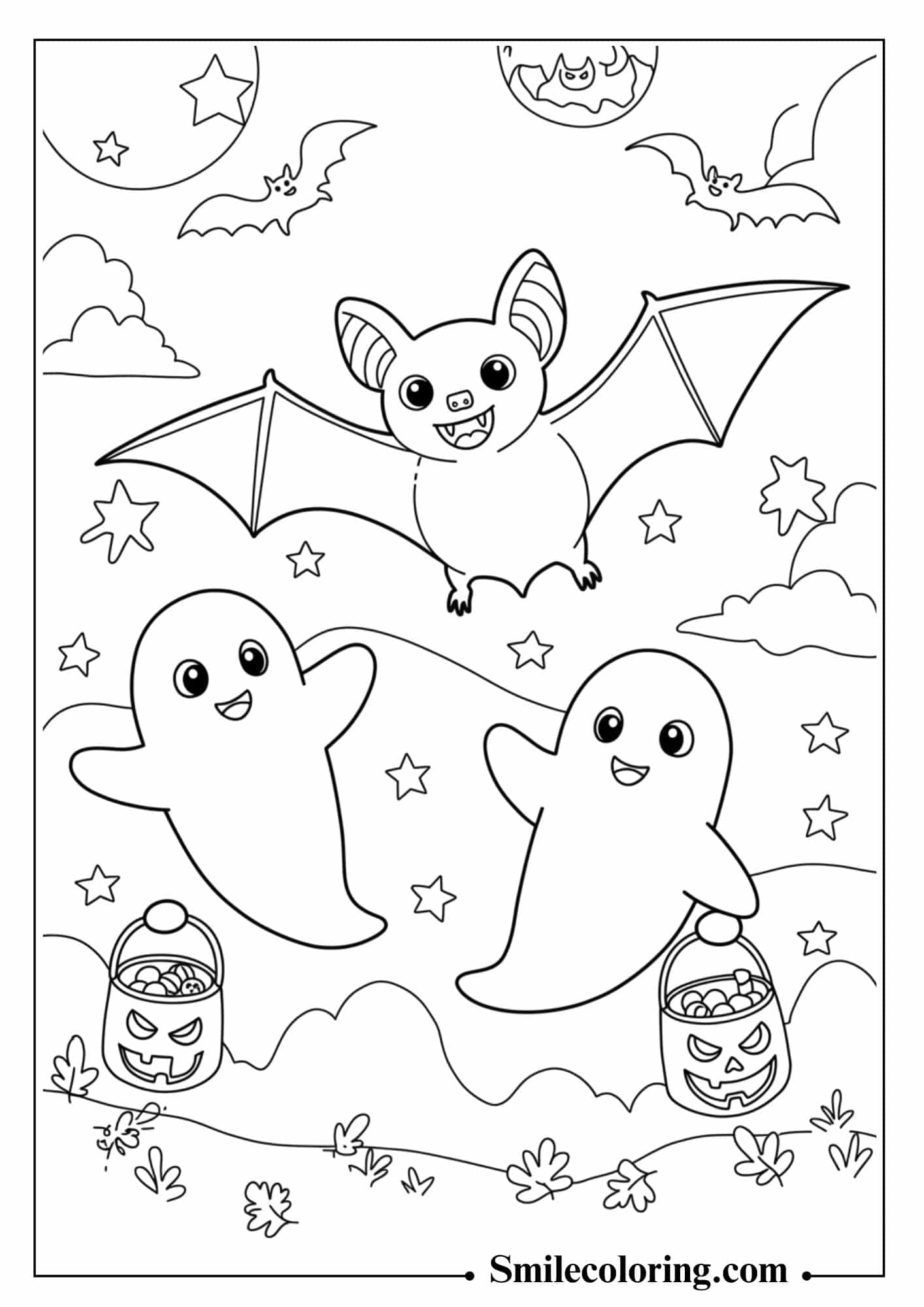 18 Bat Coloring Pages Collection Free & Printable
