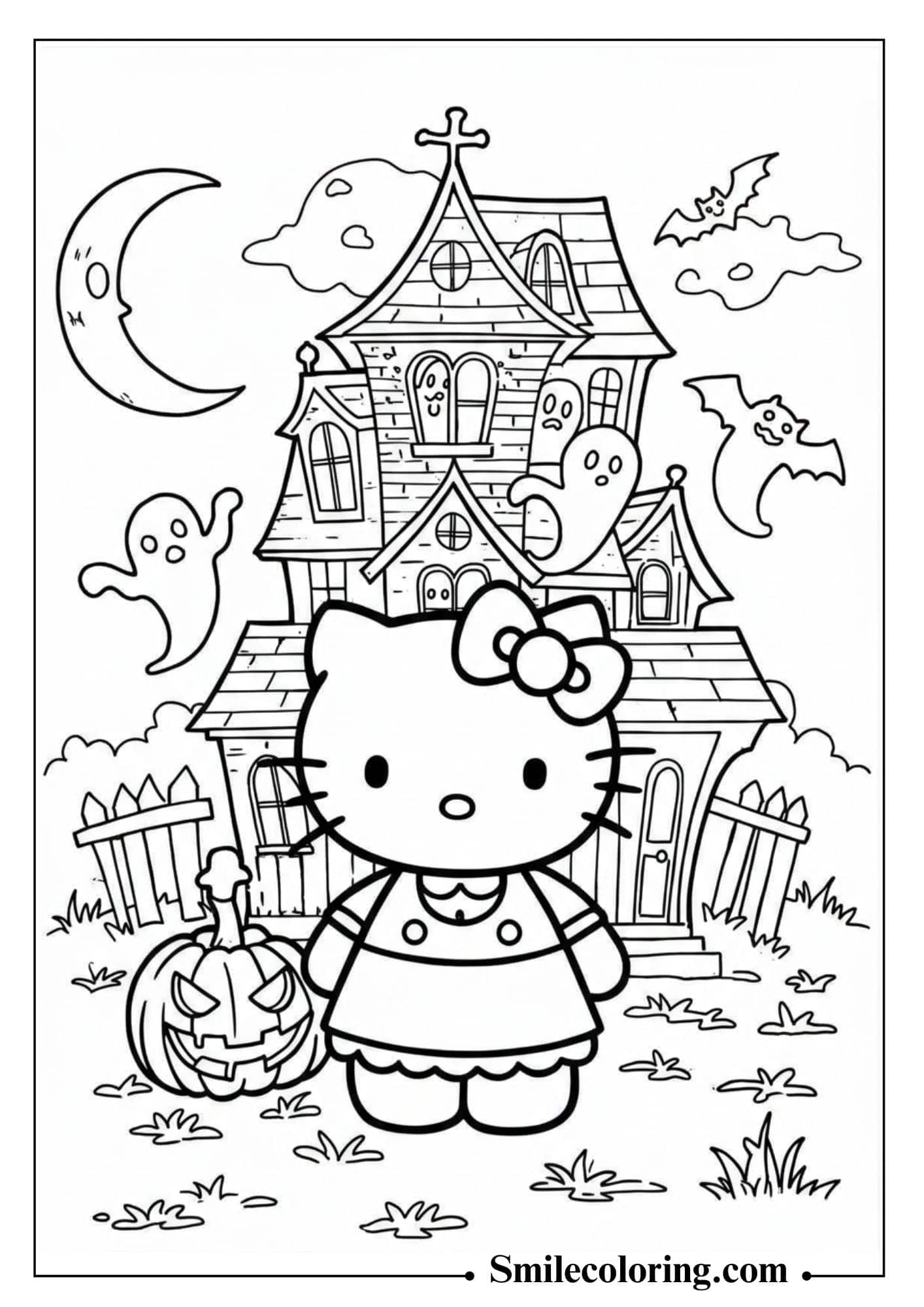 37 Free Printable Halloween Hello Kitty Coloring Pages