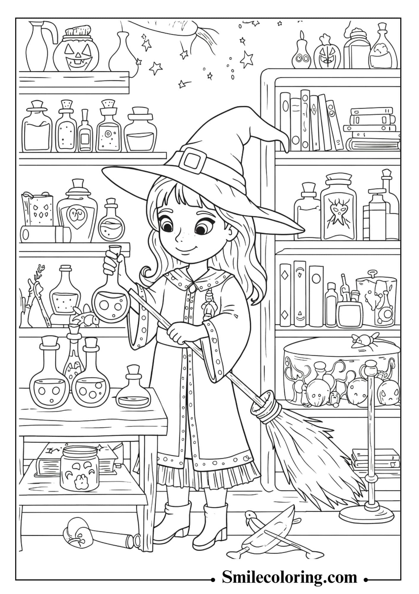30 Witch Coloring Pages: Free Printable Pages for Fun