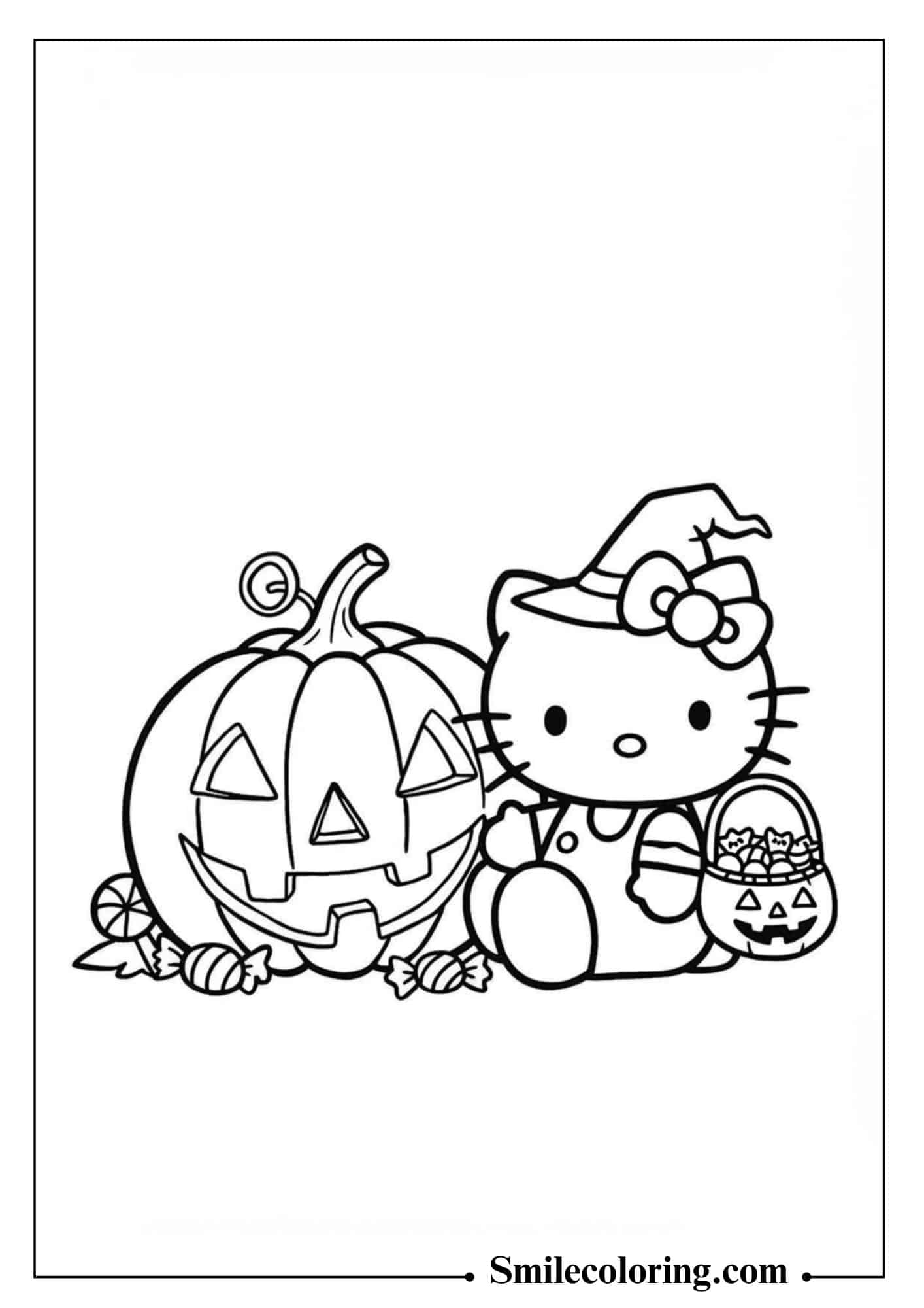 37 Free Printable Halloween Hello Kitty Coloring Pages