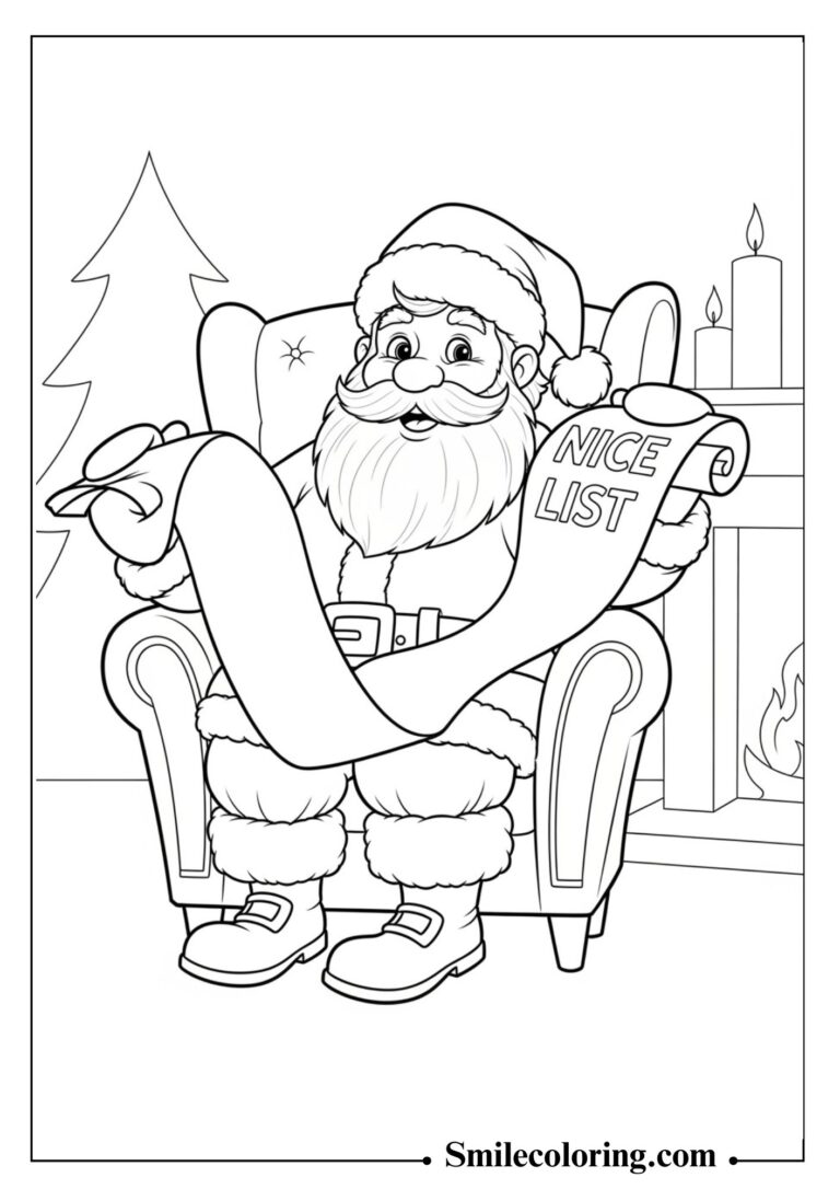 44 Free Printable Santa Claus Coloring Pages for Every Age!