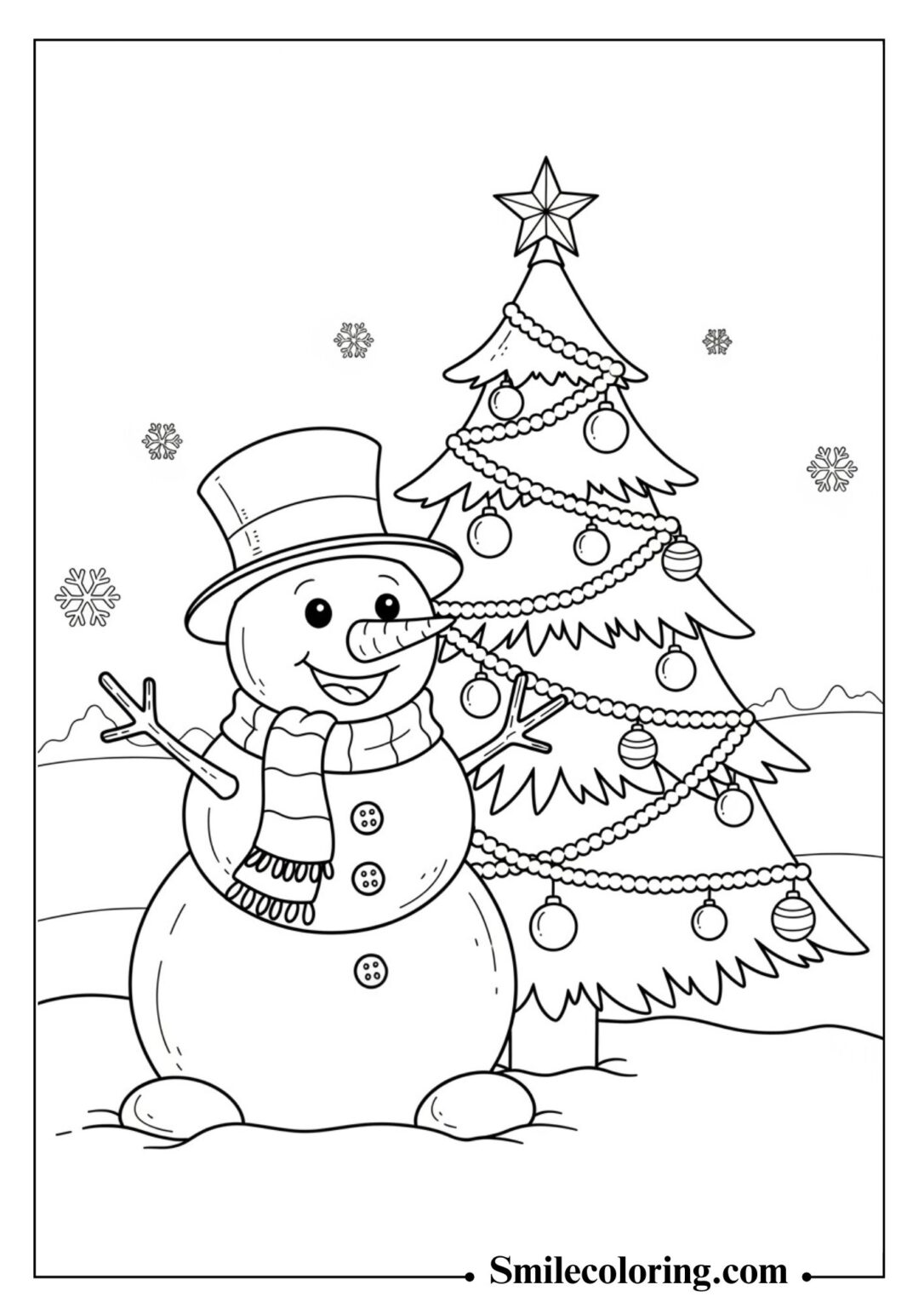 50+ Free Printable Snowman Coloring Pages! - Smile Coloring