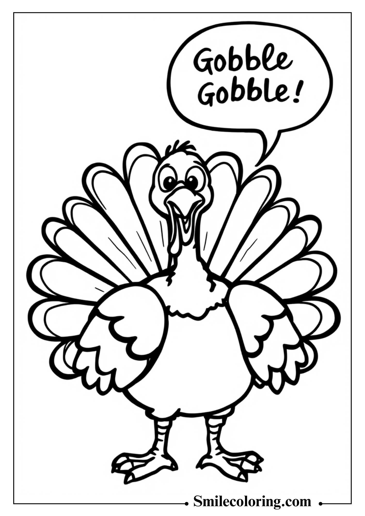 50 Free Printable Turkey Coloring Pages - Smile Coloring