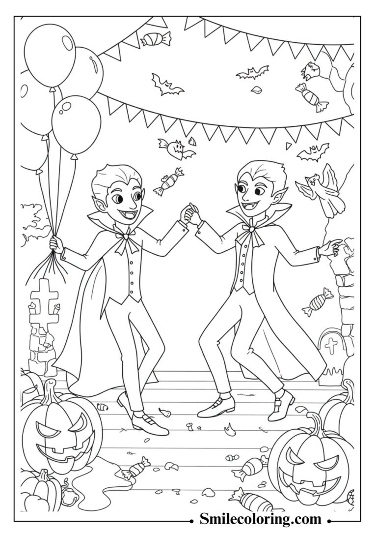 65 Free Printable Vampire Coloring Pages for Kids & Adults