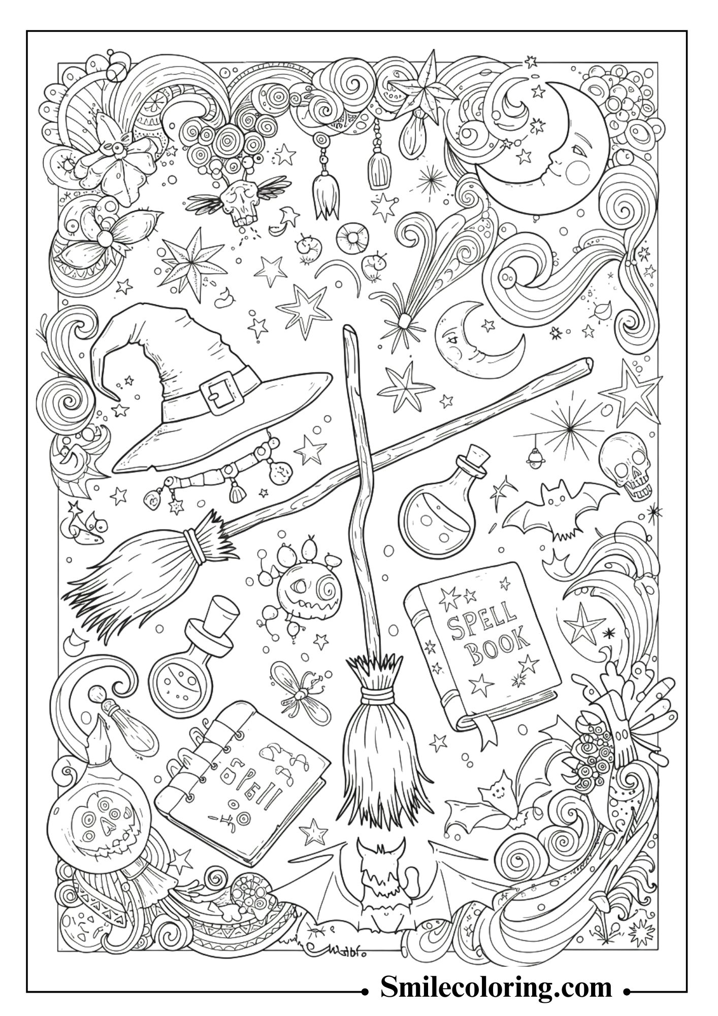 30 Witch Coloring Pages: Free Printable Pages for Fun